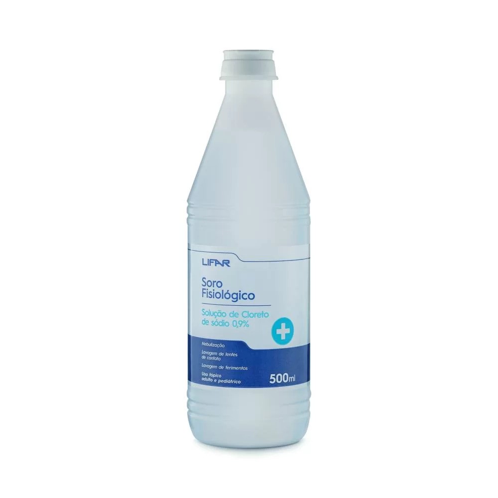 SORO FISIOLOGICO 0,9%, FRASCO PLASTICO BICO DOSADOR 250ML(NEBU/LAVAGEM FE) LIFAR, Cristal ...