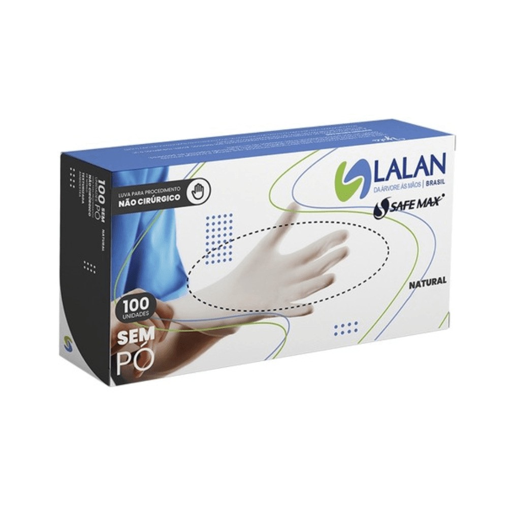 LUVA P/ PROCED SEM PO TAM G C/100 UNID SAFE MAX LALAN - SUPERMAX, Cristal Distribuidora